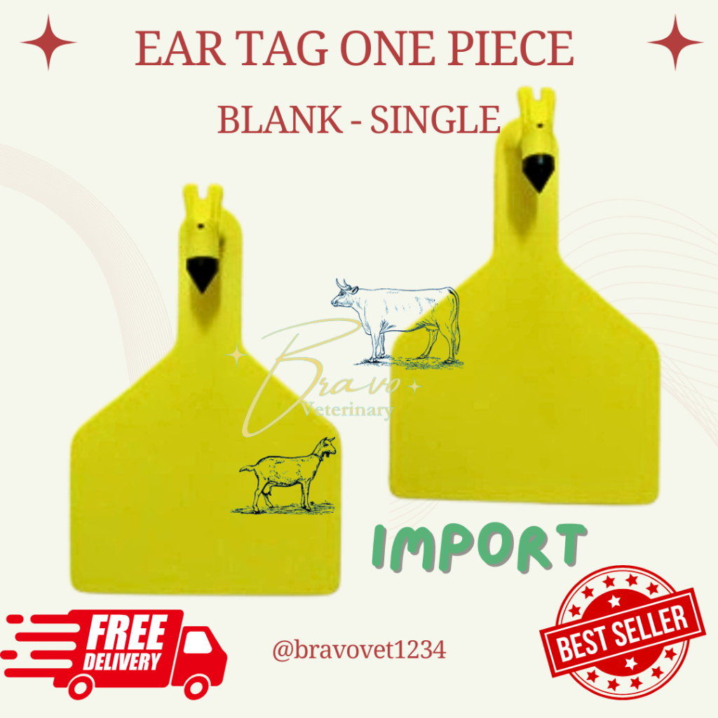 Jual Ear Tag One Piece - Single Blank (IMPORT) Anting Untuk Hewan Sapi ...