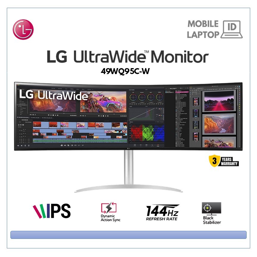 Jual LG Curved Monitor 49WQ95C-W 49" UltraWide Dual QHD 5K with USB Type-C | Shopee Indonesia