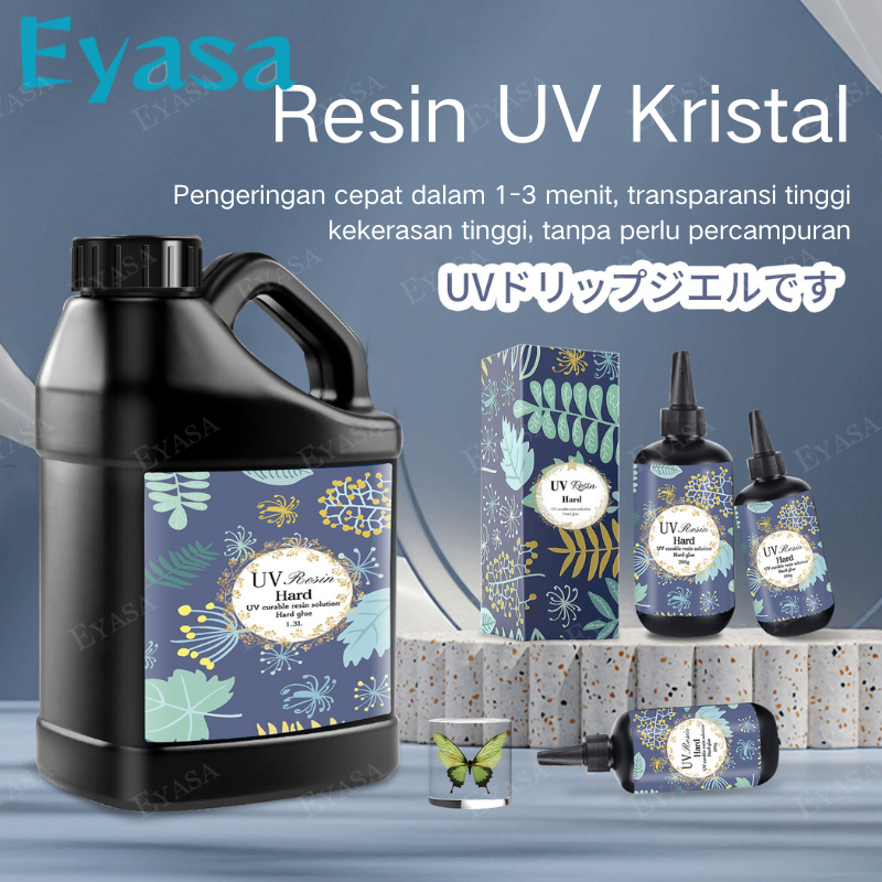 Jual 100/200/500g Resin Uv Bening / Resin Uv Hard / Lem Uv Resin Hard ...