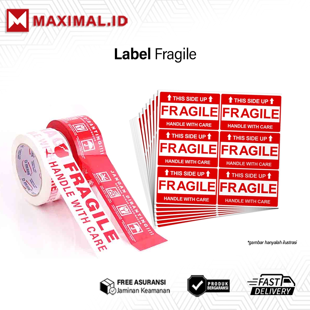 Jual [FREE] TIDAK UNTUK DI ORDER! STICKER DAN LABEL FRAGILEE UNTUK ...