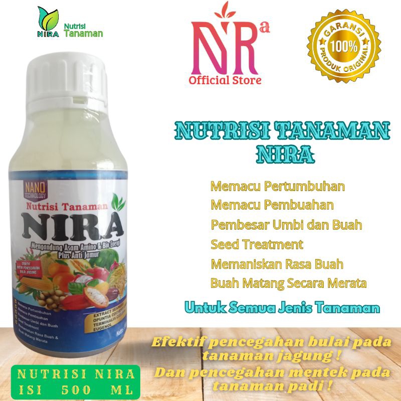 Jual Nutrsi Tanaman NIRA kemasan 500 ml (PEMACU PERTUMBUHAN, BUAH, DAN ...