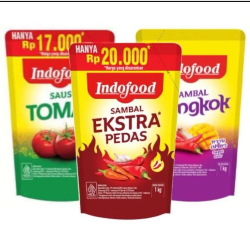 Jual INDOFOOD SAOS 1 KG BANGKOK , EXTRA PEDAS , TOMAT DAN Heinz Mexican ...