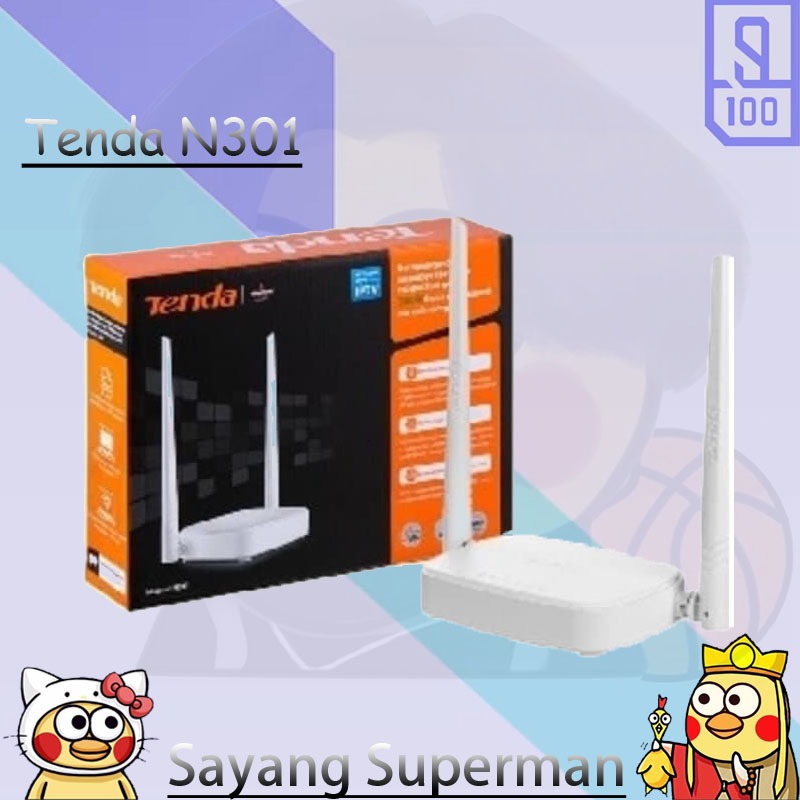 Jual Tenda N301 Wireless Router 2 Antenna | Shopee Indonesia