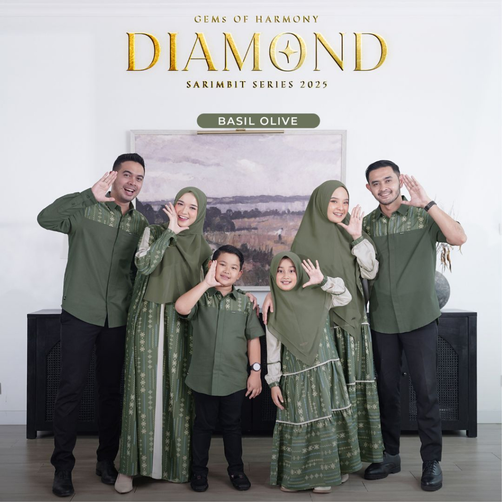 Jual YASMEERA Sarimbit 2025 Diamond Series Warna Basil Olive | Shopee ...