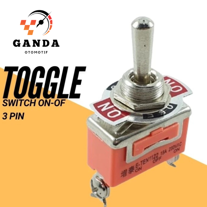 Jual TOGGLE SWITCH 3 PIN ON OFF ON E-TEN 1122 SAKLAR TOGGLEKAKI 3P 15A ...