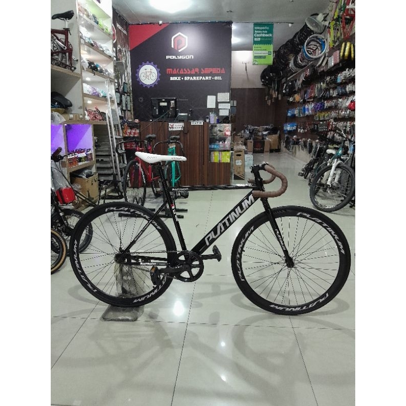 Jual SEPEDA FIXIE PLATINUM PATRIOT HI-TEN STEEL BAN 700C NEW REM ...