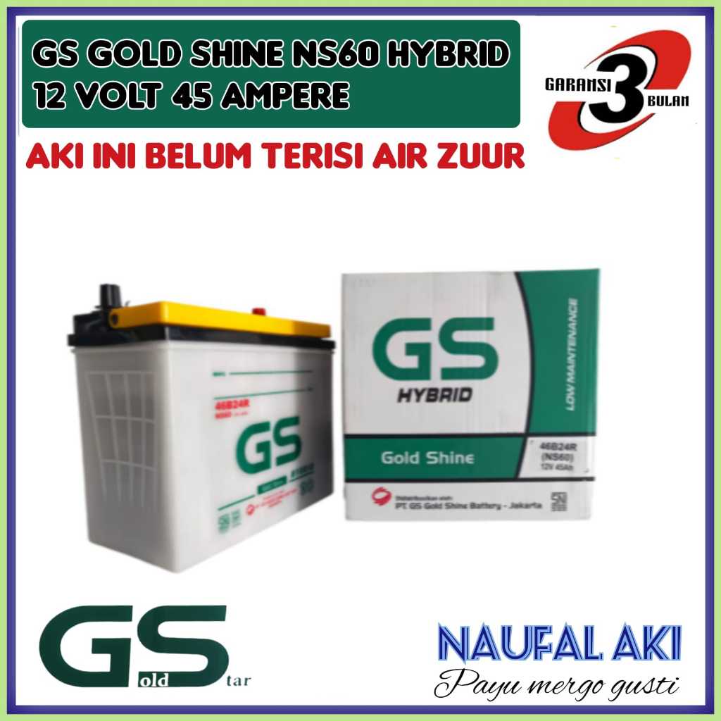 Jual Aki Mobil Avanza/Terios/Rush/Taruna/Xenia/Katana/Escudo/APV GS Gold Shine NS60 Hybrid 45 ...