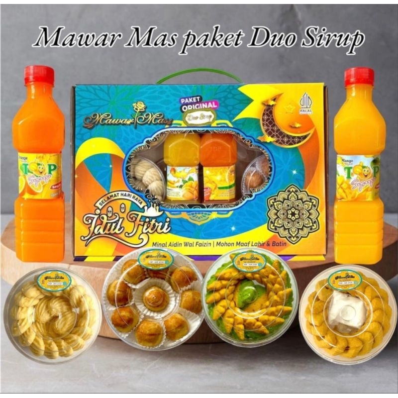 Jual Kue Lebaran 1 Paket 4Toples 2 Sirup Merk Mawar mas paket original ...