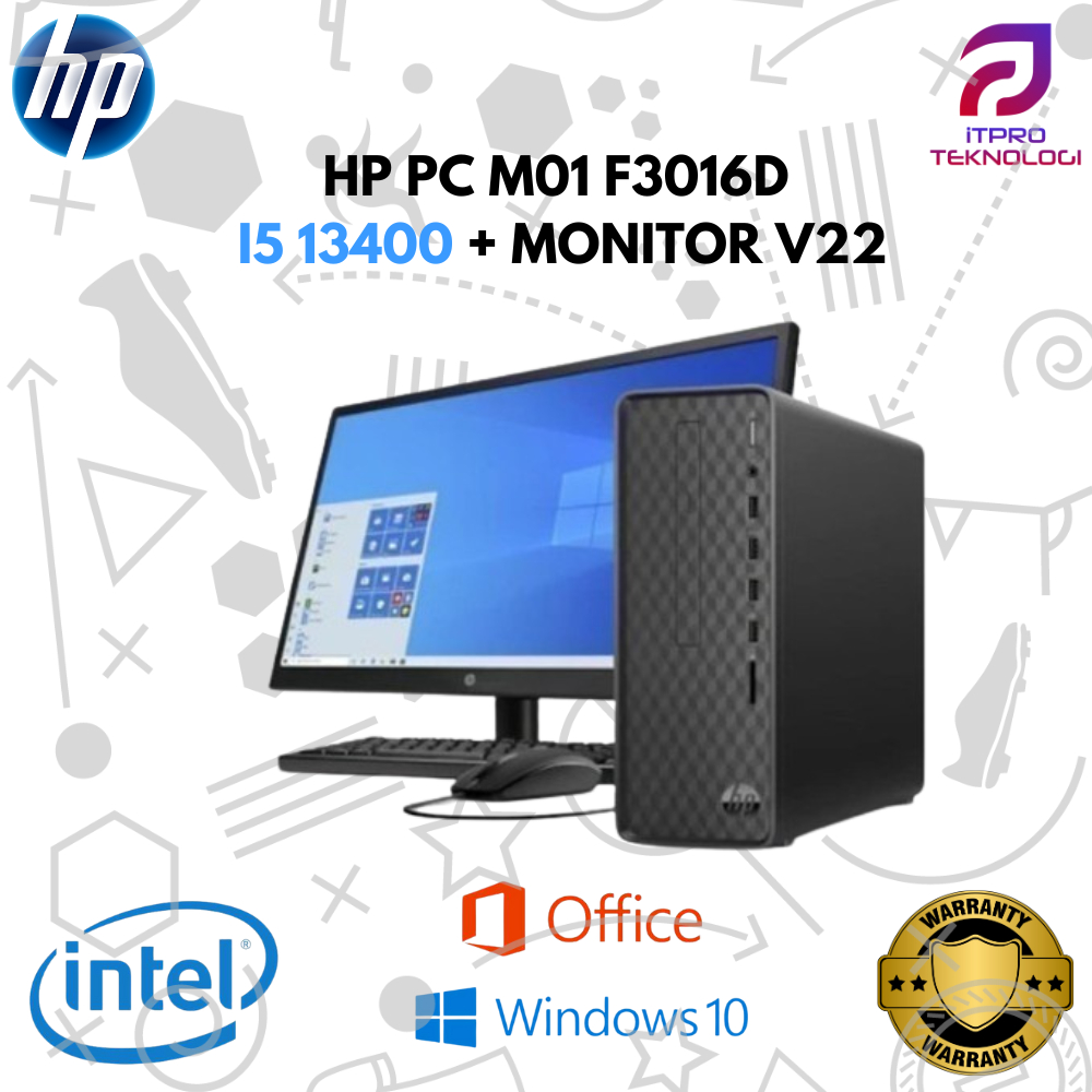 Jual HP PC M01 F3016D I5 13400 8GB 512GB W11+OHS 1Y + MONITOR V22 | Shopee Indonesia