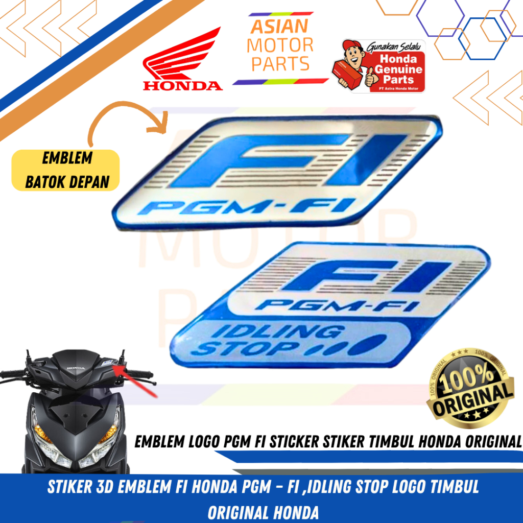 Jual emblem logo FI honda injeksi beat fi supra vario beat scoopy revo ...