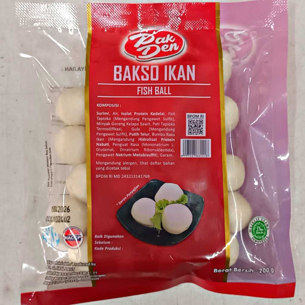 Jual Pak Den Bakso Ikan (fishball) 200 Gram | Shopee Indonesia