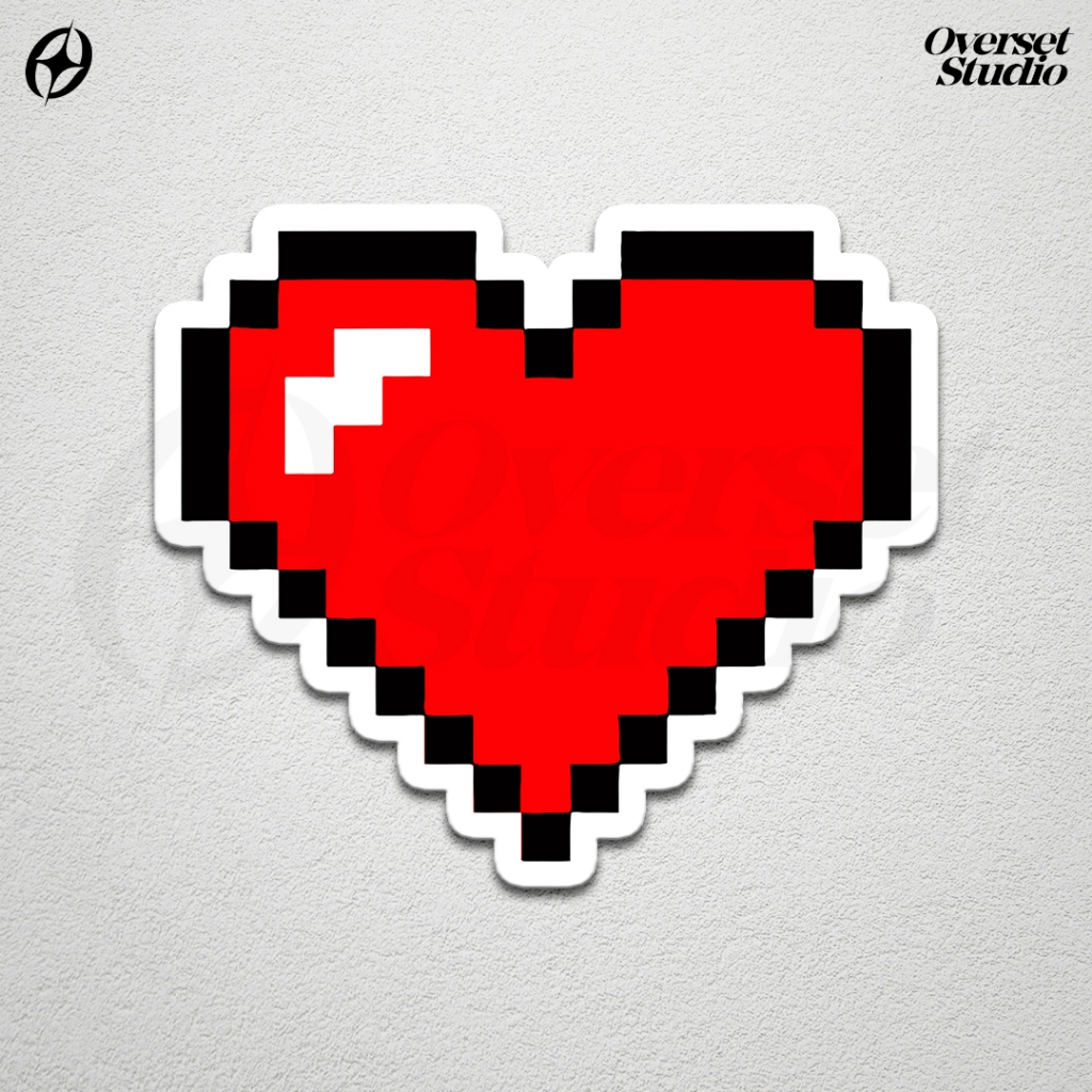 Jual (GRATIS ONGKIR & COD) Stiker Sticker Pixel Heart / Stiker ...