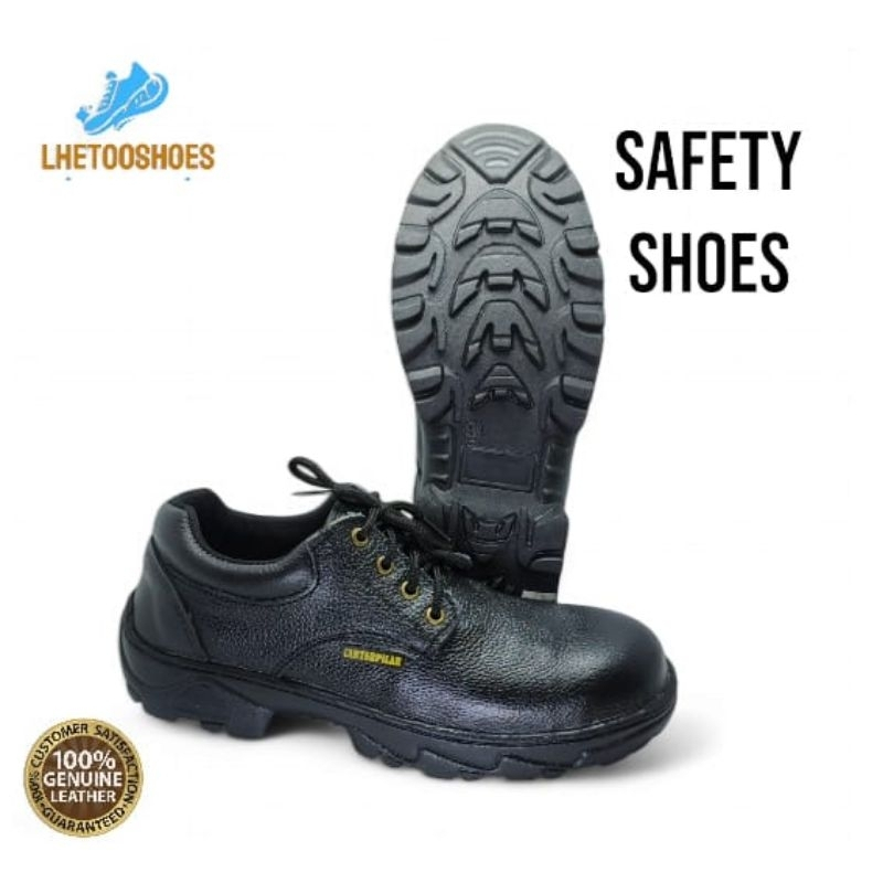 Jual sepatu safety pria kulit asli tali pendek 085 | Shopee Indonesia