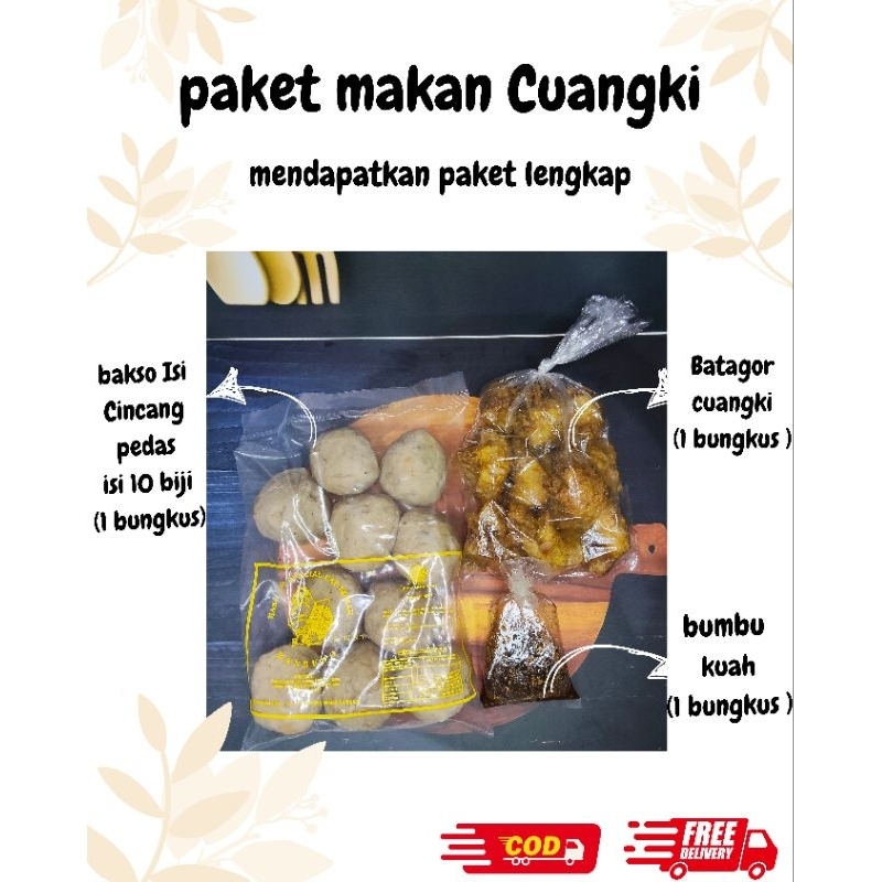 Jual Paket Cuangki Bakso Isi Cincang Pedas 10 biji Bakso Semar Bandung ...