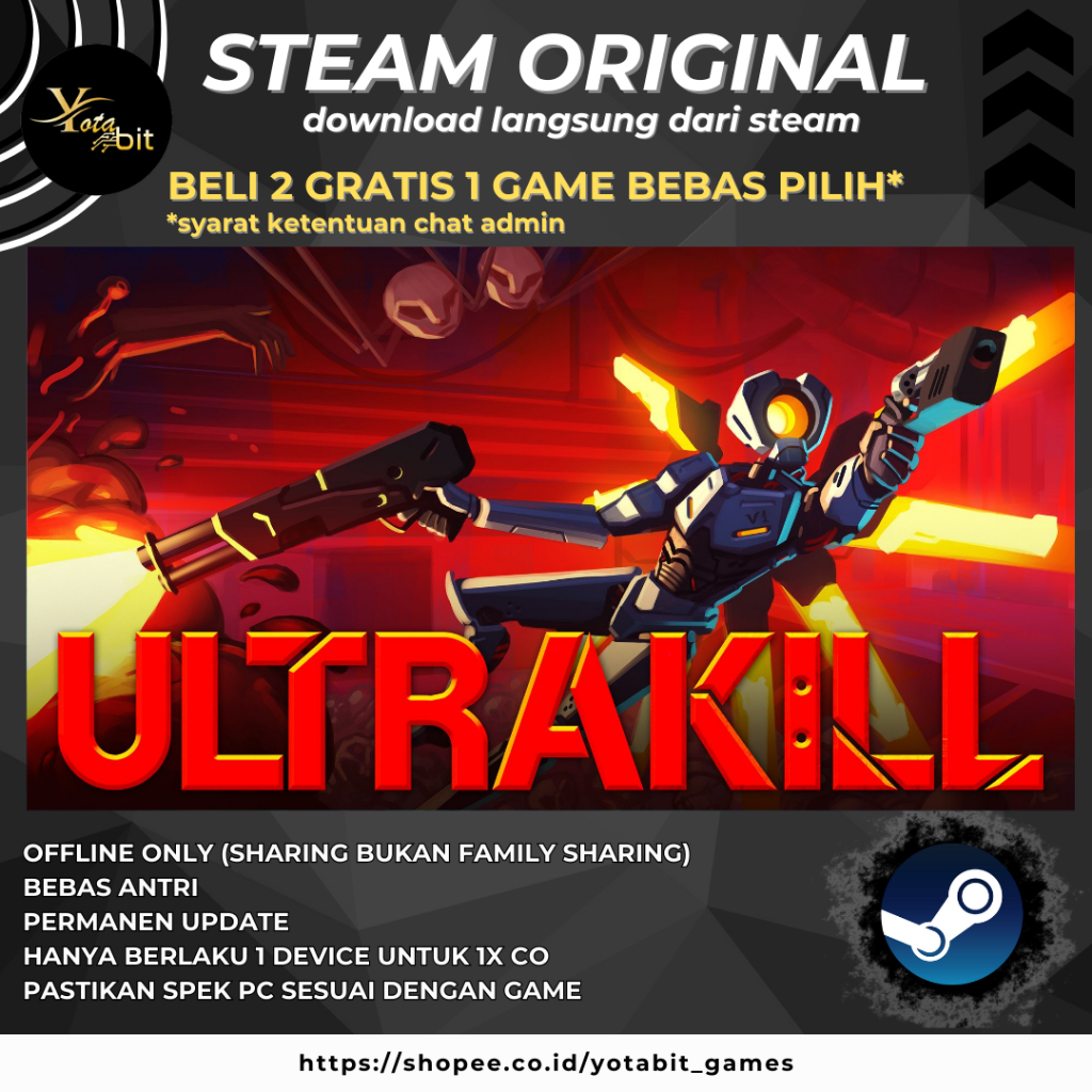 Jual ULTRAKILL PC Game Sharing Original Offline | Shopee Indonesia