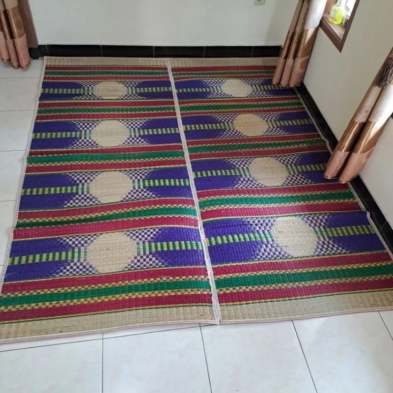 Jual Tikar lipat mendong 150x200cm bahan pandan tebal tikar gulung ...