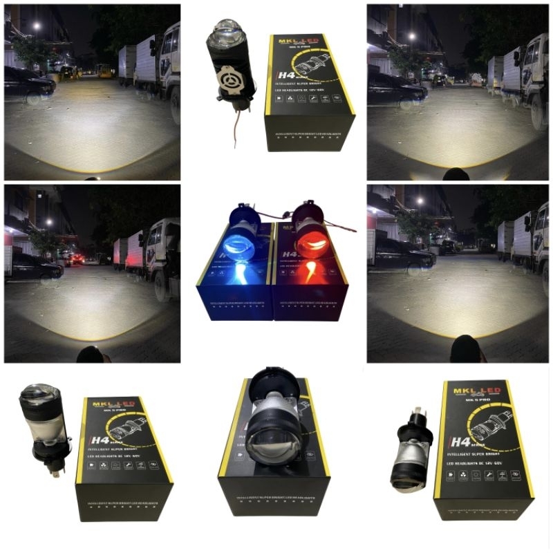 Jual Lampu Depan H4 Mini Projector Output Biled MKL MK5 Pro Devil Led ...