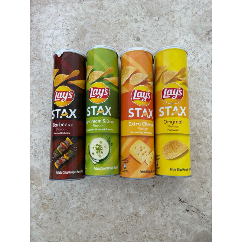 Jual [135g] Lays Stax Original / Lays Stax Truffle / Extra Cheese ...