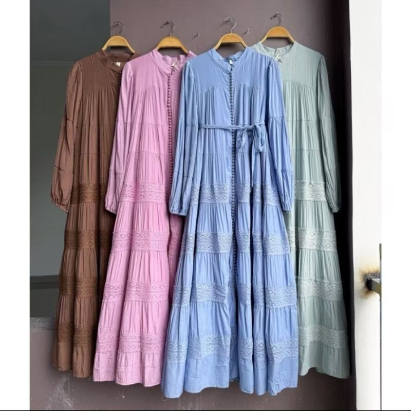 Jual Gamis Kancing Seribu - Jasmine Dress by Medina Premium | Shopee ...