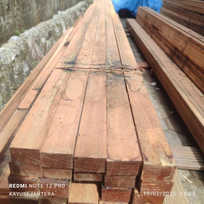 Jual BANTALAN RANGKA RENG KAYU BENGKIRAI OVEN EX MOULDING HALUS SIAP ...