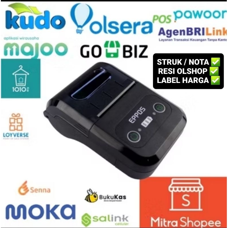 Jual PRINTER BLUETOOTH MINI PORTABLE EPPOS PRINTER THERMAL 58MM CETAK STRUK DAN RESI ONLINE SHOP ...