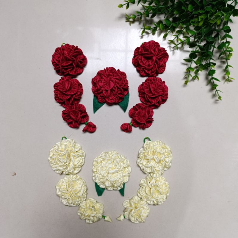 Jual Bunga Jebehan Ronce Melati Bahan KAIN Imitasi / Hiasan Sanggul ...