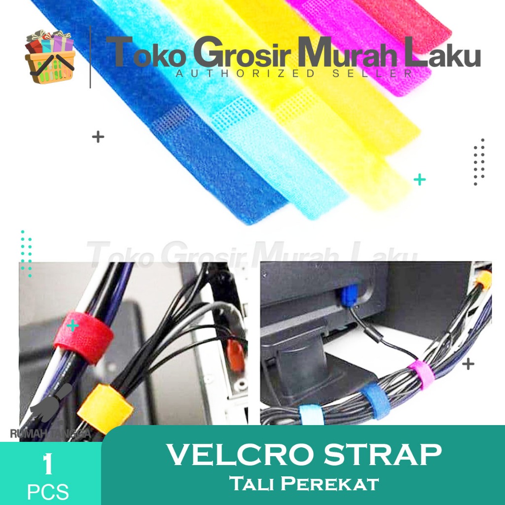 Jual Perekat Kabel atau Velcro strap binder cable–pengikat / klip ...