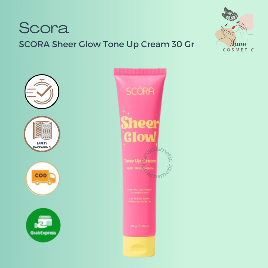 Jual SCORA Sheer Glow Tone Up Cream 30 Gr | Shopee Indonesia