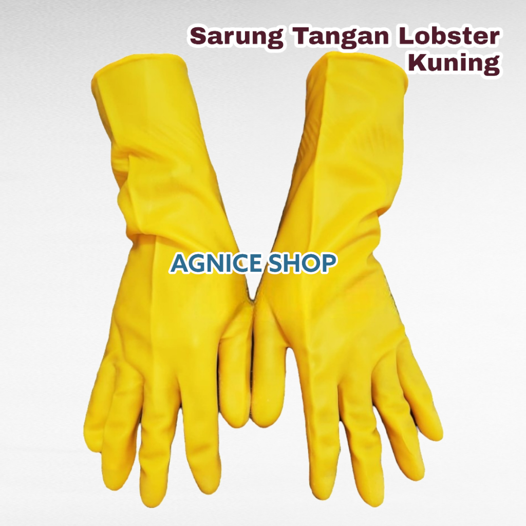 Jual Sarung Tangan Karet Latex kuning Tebal Serbaguna Rubber Glove 32 ...