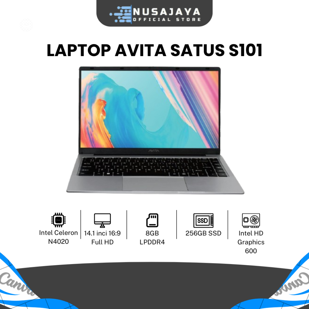 Jual LAPTOP AVITA SATUS S101 INTEL CELERON N4020 8GB 256GB SSD WIN 11 ...