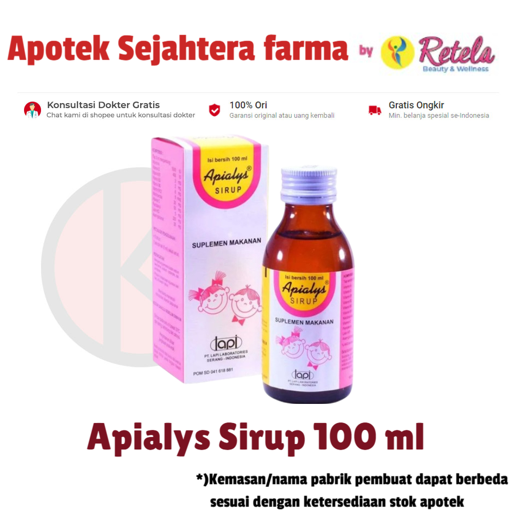 Jual Apialys Sirup 100 ml / Multivitamin | Shopee Indonesia