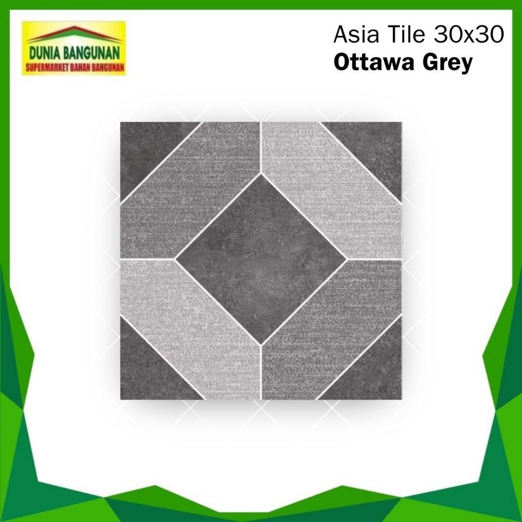 Jual Keramik 30x30 Asia Tile Ottawa Grey KW 1 Keramik Lantai / Keramik ...