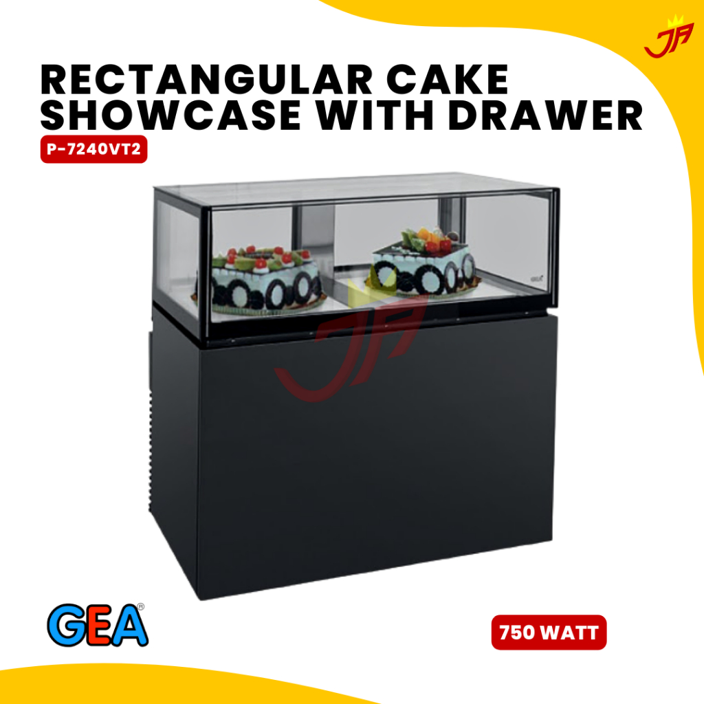 Jual GEA Rectangular Cake Showcase W/ Drawer P-740VT2 | Shopee Indonesia