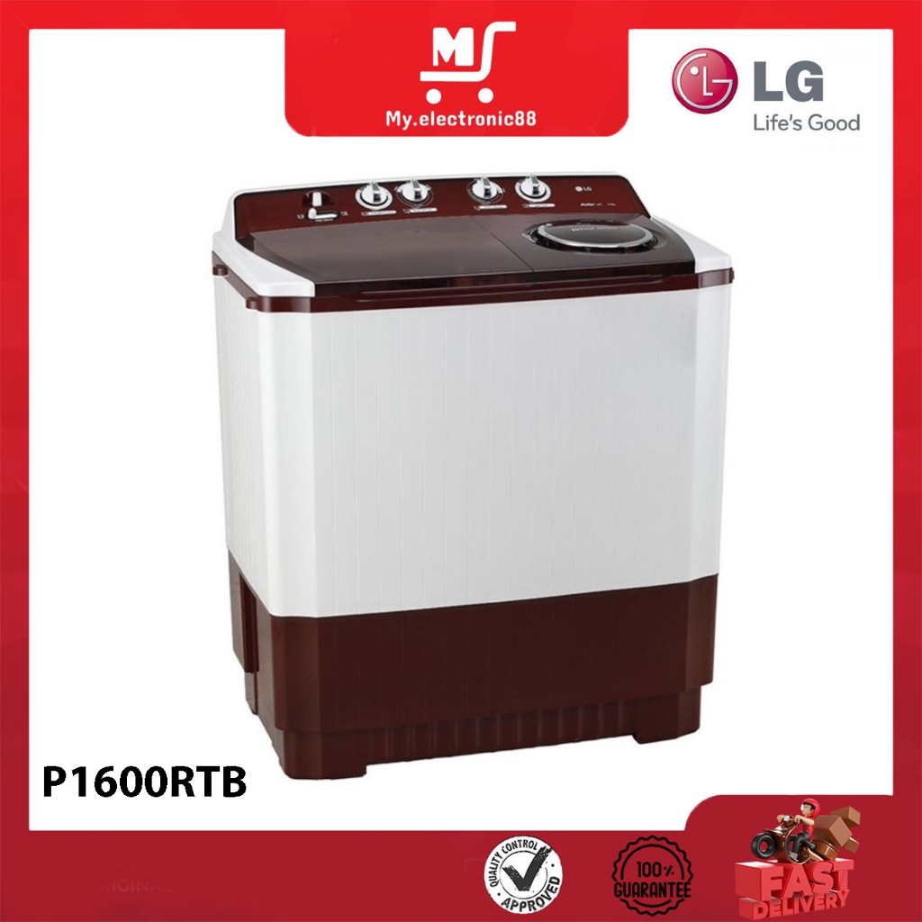 Jual LG Mesin Cuci 2 Tabung 16KG P1600RTB | Shopee Indonesia