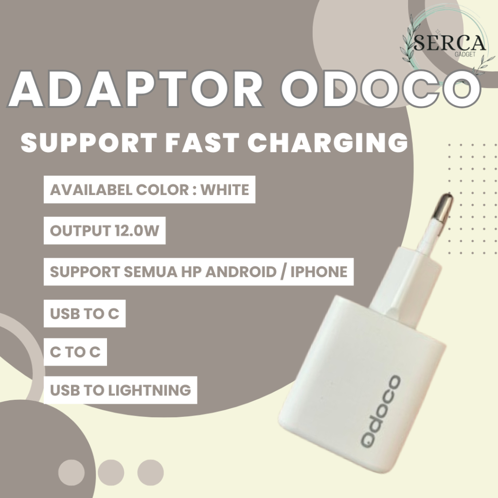 Jual CHARGER ODOCO 12 WATT - SUPPORT FAST CHARGING SEMUA TIPE HP ...