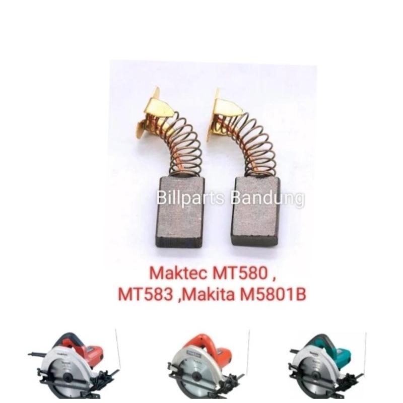Jual carbon brush MT 580 / 583 circular saw Maktec spularang Makita ...