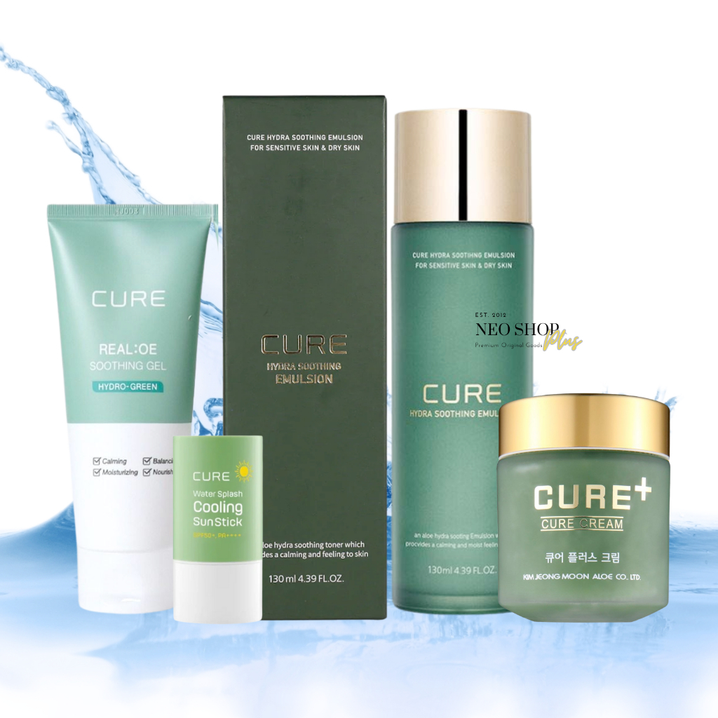 Jual CURE emultion cream shoothing gel cooling sunstick spf 50+ Kim Jeong Moon Aloe Cure ...