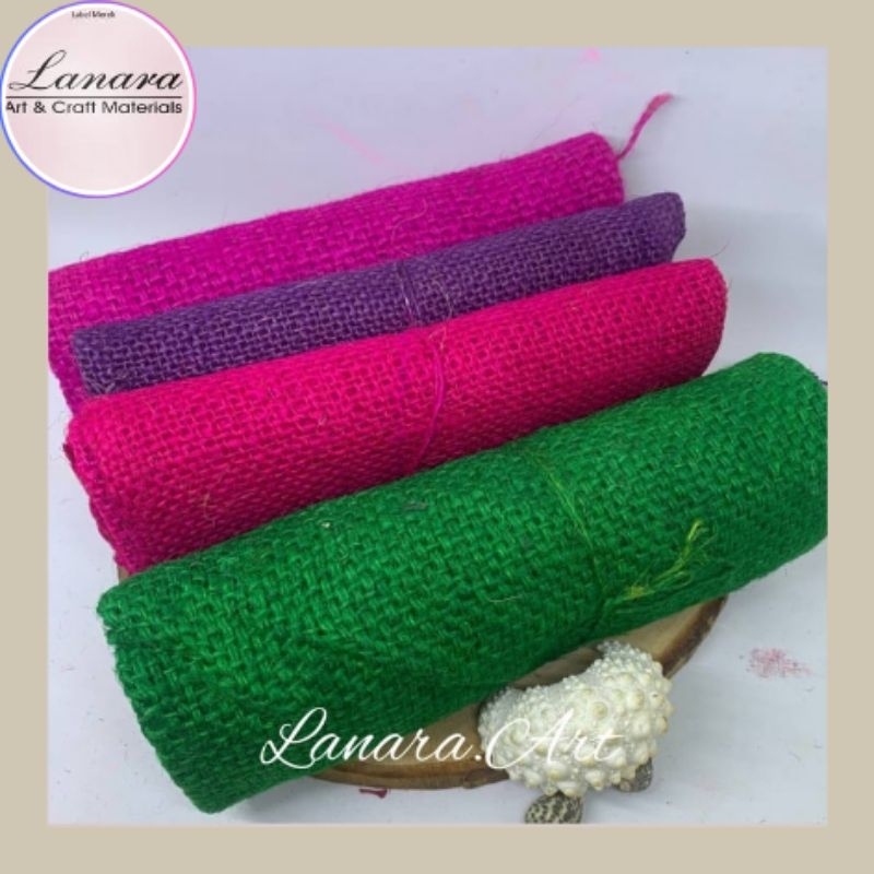 Jual Lanara Bahan Goni Warna Ukuran 50 x 50 cm Kain Hias Kerajinan ...