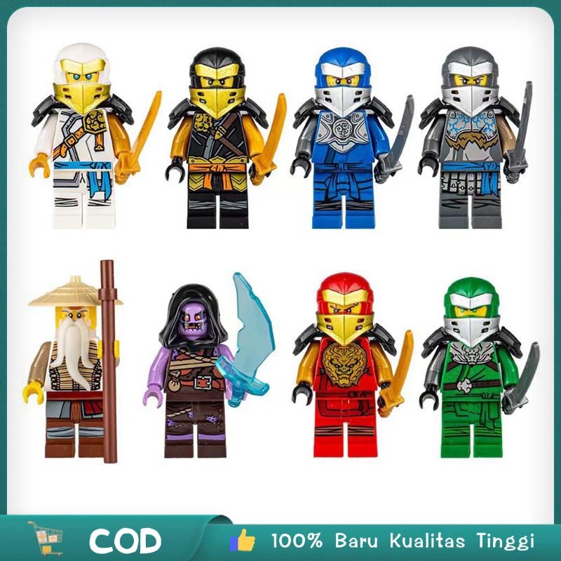 Jual ☘Mainan anak koleksi bricks / Balok susun mini Ninja /Mainan anak ...