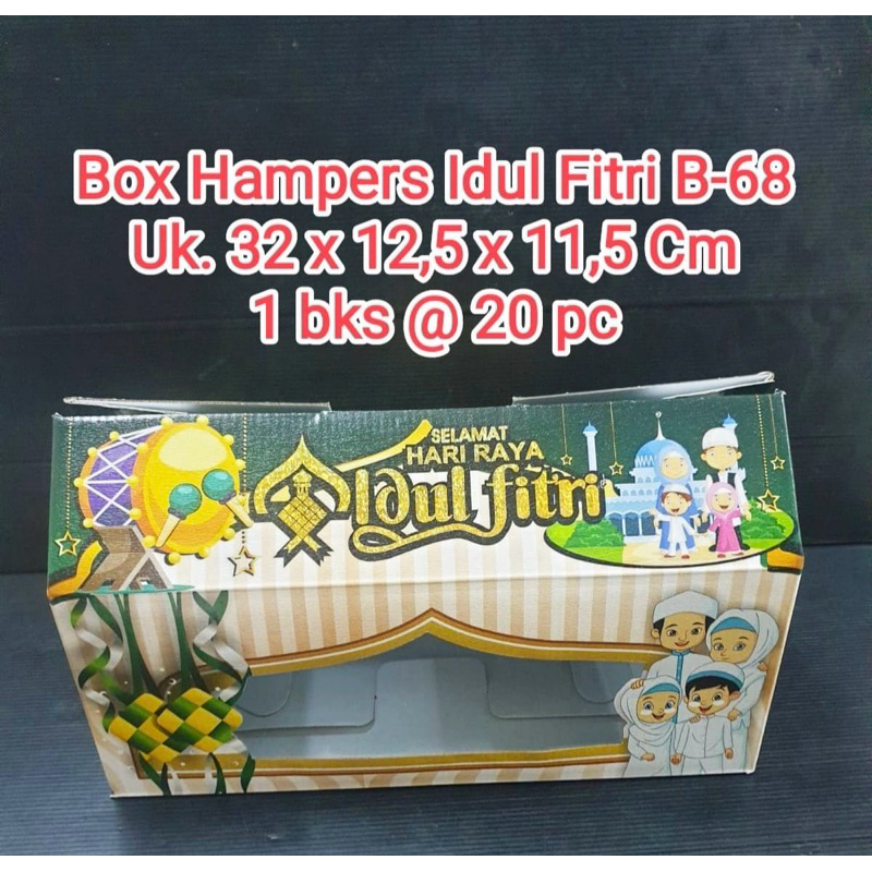 Jual 1 Pcs Box Hampers Uk Besar 32x12 cm Kotak Kue Lebaran Unik Motif ...