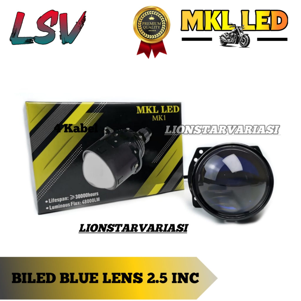 Jual YTY MKL MK1 Projector Biled 2.5 Inc Blue Lens Flat Cut Plus Devil ...