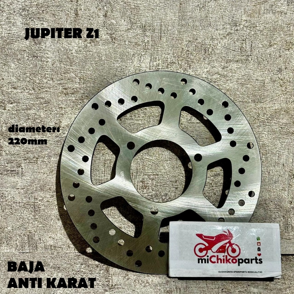 Jual Piringan Cakram Depan BAJA Jupiter Z1 Injeksi 220mm 3 Lubang Z-One ...