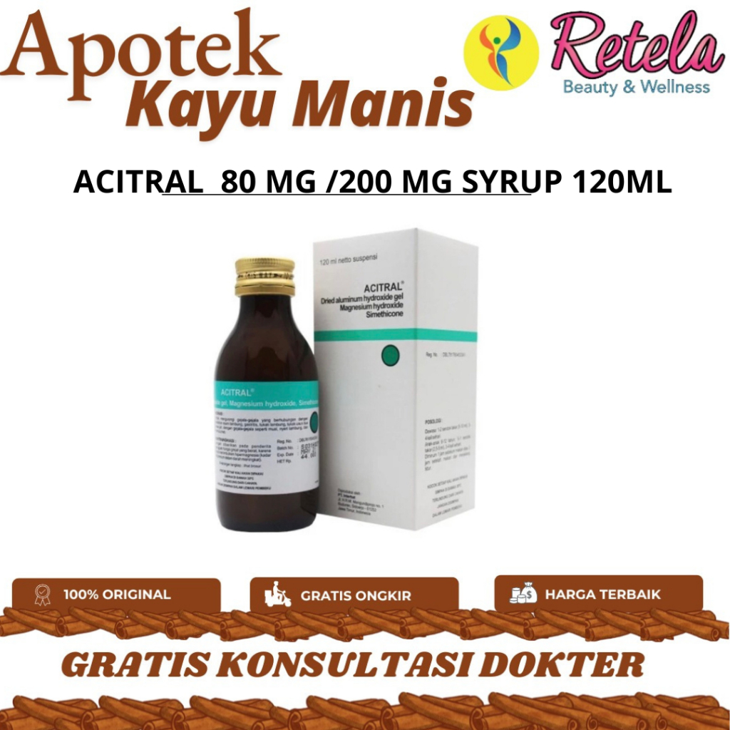 Jual ACITRAL 80 MG /200 MG SYRUP 120ML | Shopee Indonesia