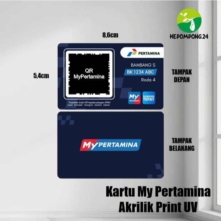 Jual Kartu Barcode QR My Pertamina Akrilik Custom | Shopee Indonesia