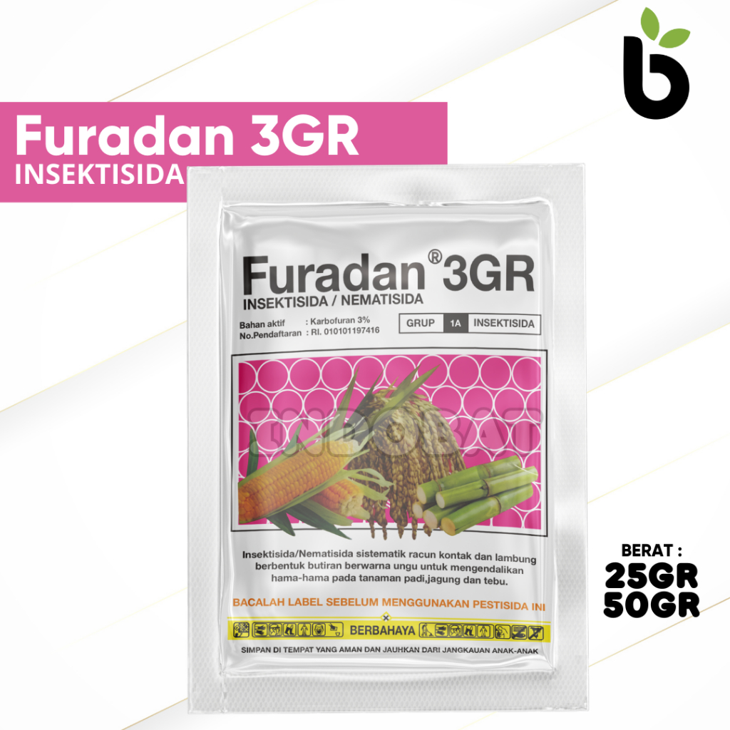 Jual FURADAN 3GR Insektisida Nematisida Kontak Mengendalikan Hama ...