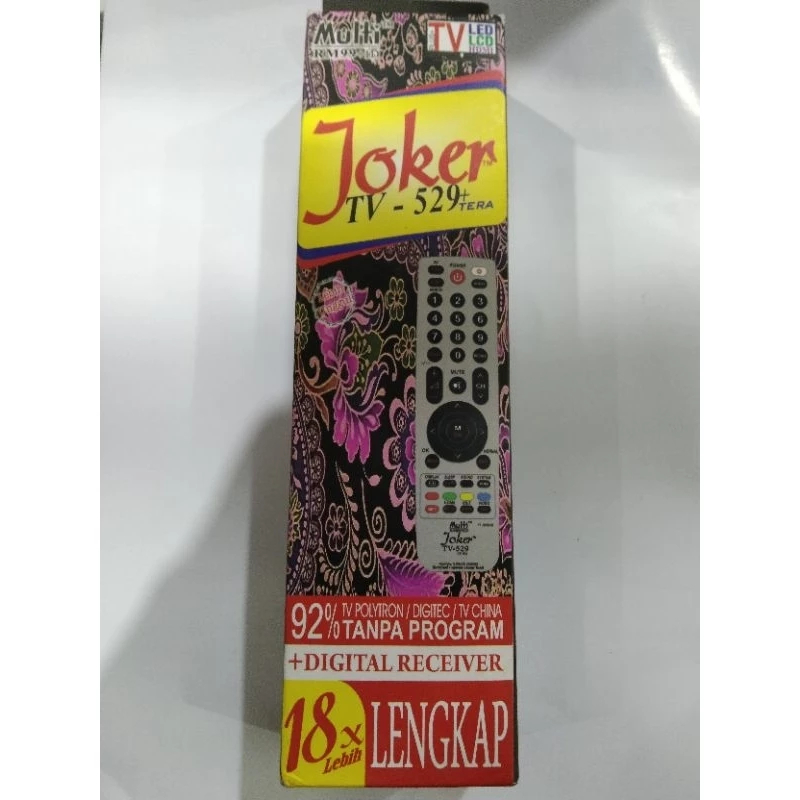 Jual Remot TV Multi Joker/Remote TV Universal/Joker TV-529 Tera LED LCD ...
