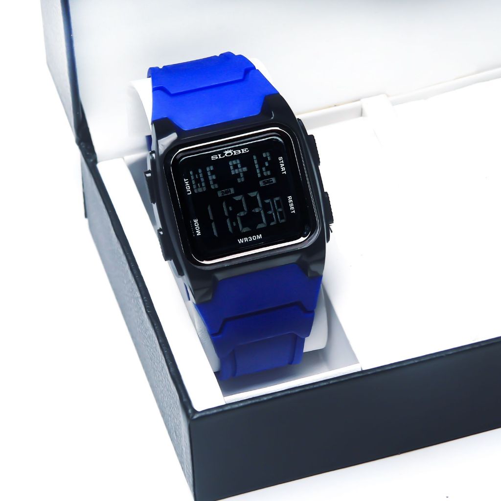 Jual Jam Tangan digital pria Rubber anti air /jam tangan SLOBE original ...