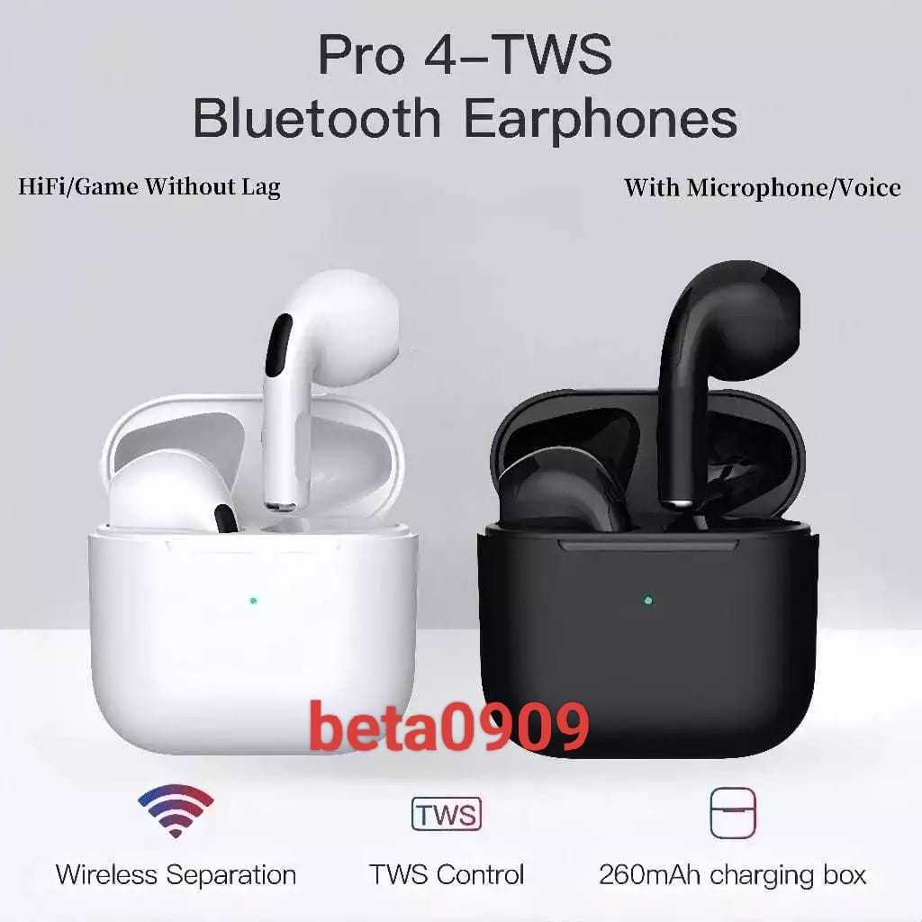 Jual Headset TWS Pro 4 Headset Bluetooth TWS with Mic Smart Touch ...