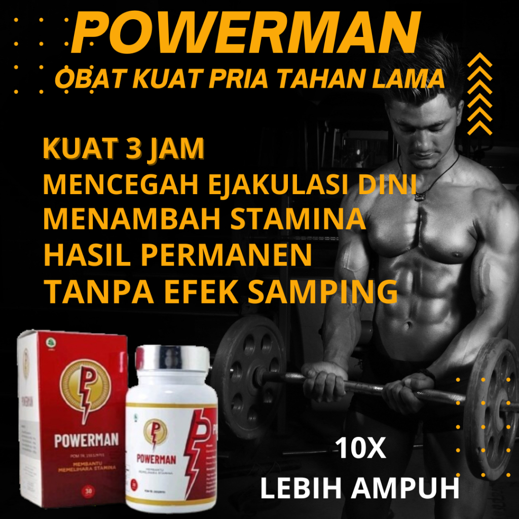Jual POWERMAN OBAT KUAT TAHAN LAMA BPOM HERBAL STAMINA PRIA TERBAIK TAHAN LAMA paling ampuh 100% ...