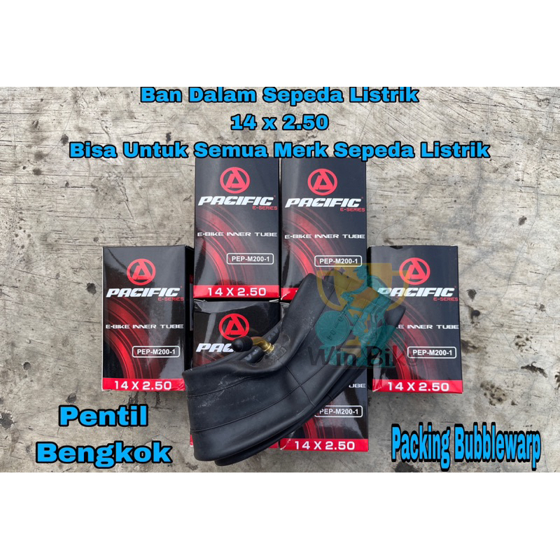 Jual Ban Dalam Sepeda Listrik E-Bike Electric Bike 14 x 2.50 Pentil Bengkok Pacific New | Shopee ...
